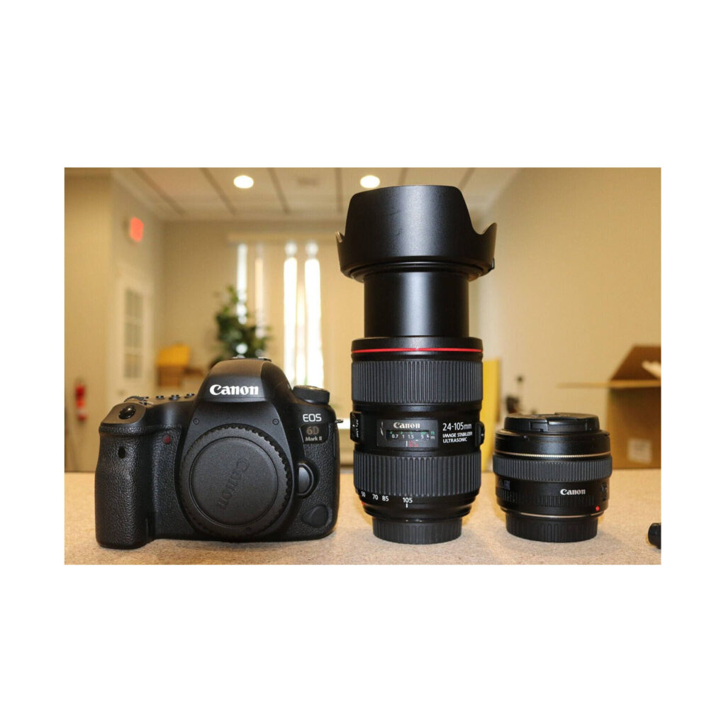 Complete set 6D Mark II DSLR Canon camera with EF 24-105mm USM lens 5.0 ...